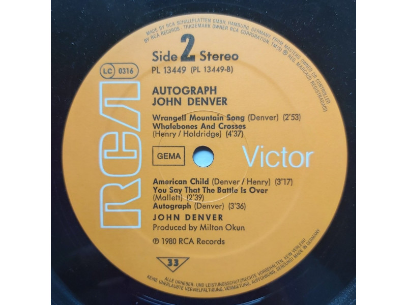 John Denver - Autograph