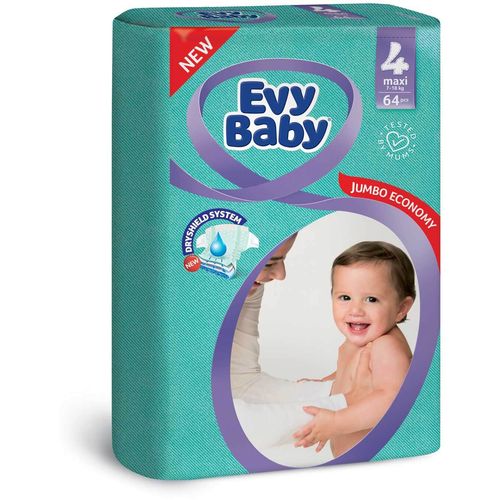 Evy baby pelene jumbo 4 maxi 8-18kg 64kom