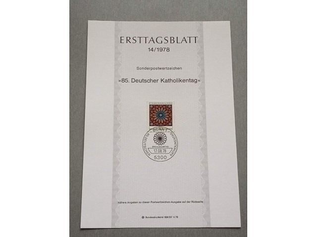 ETB Nemačka  - Deutscher Katholikentag - 1978.g