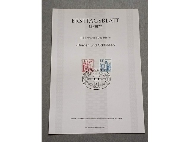 ETB Nemačka  - Burgen Und Schlosser - 1977.g