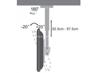 S-BOX CPLB 28S Nosac za TV Plafonski 23-43" do 30Kg