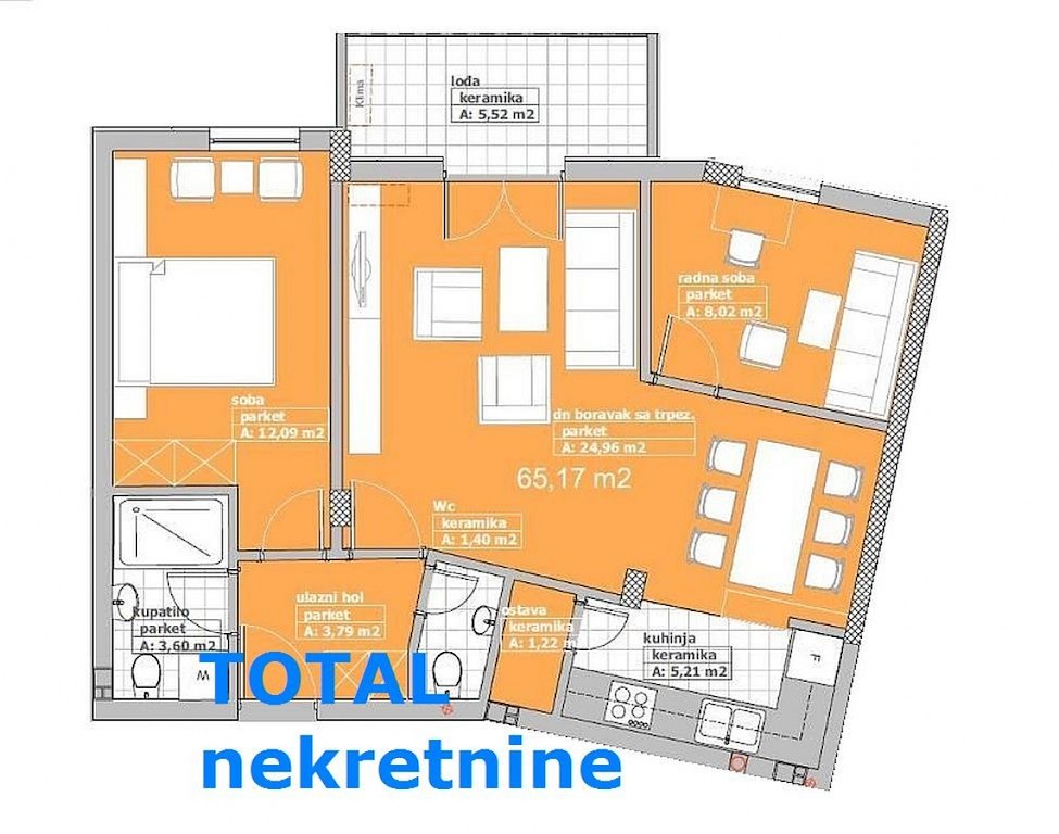 PETROVARADIN - CENTAR - 65. 00 m2