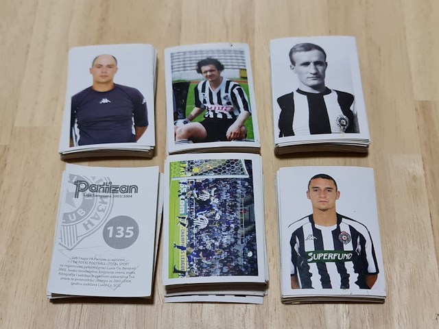 Sličice Partizan Liga šampiona 2003/2004 na komad