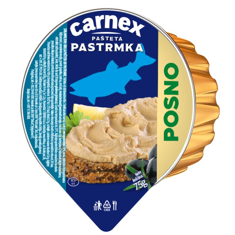 Carnex Riblja pašteta od pastrmke 75g Carnex