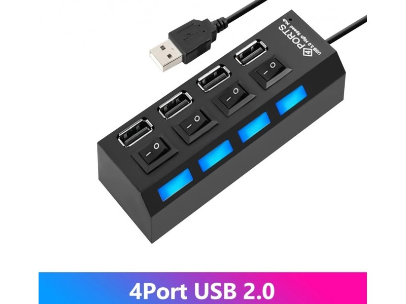 USB HUB 4 porta sa prekidačima USB 2.0