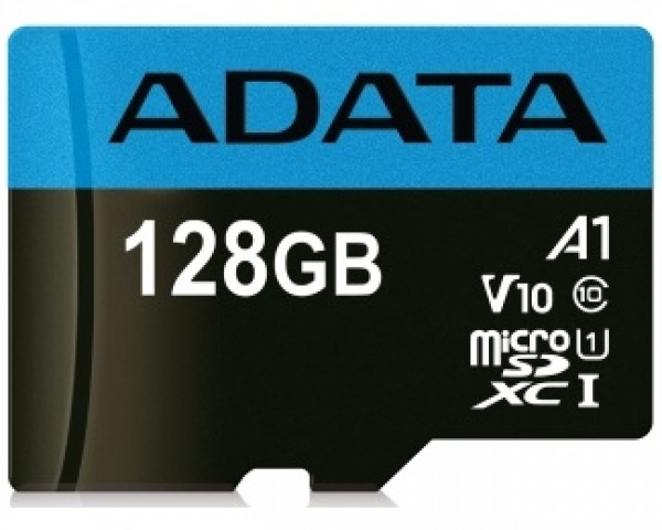 A-DATA UHS-I MicroSDXC 128GB class 10 + adapter AUSDX128GUICL10A1-RA1