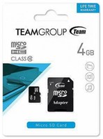 MICRO CARD + ADAPTER 4Gb CL10 TEAMGROUP