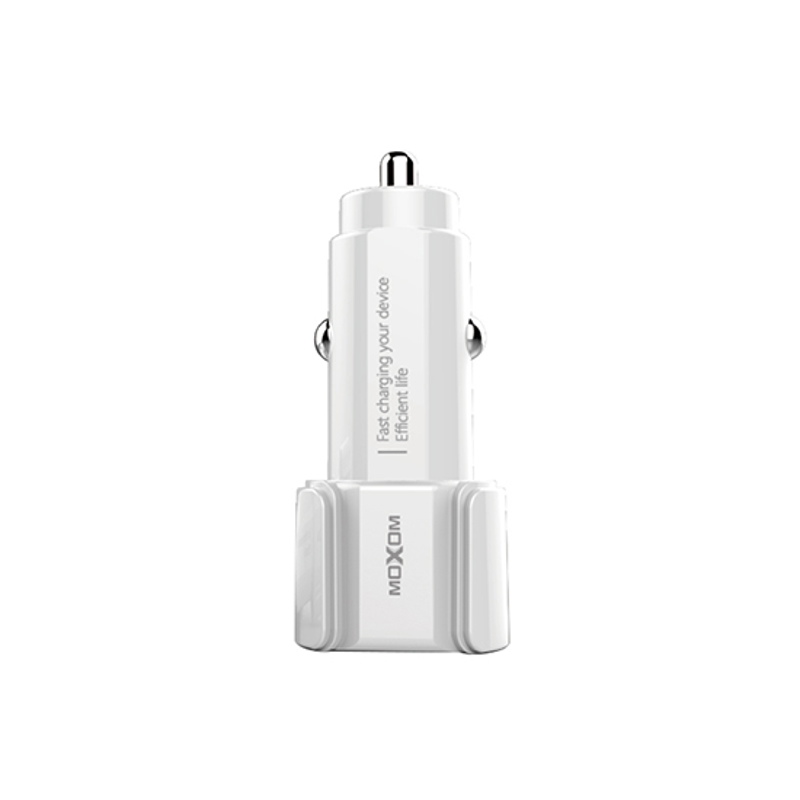 Auto punjac Moxom KC-15 2xUSB 5V/2.4A Type C beli