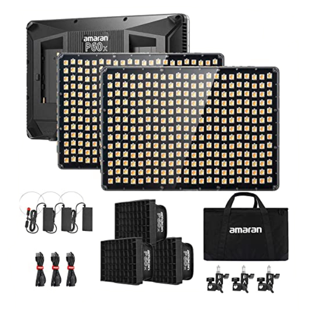 Amaran P60x Bi-Color LED Panel 3-Light Kit