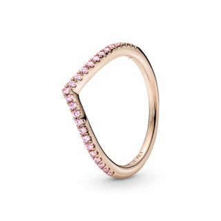 Prsten Pandora Timeless Svetlucavi roze Wishbone