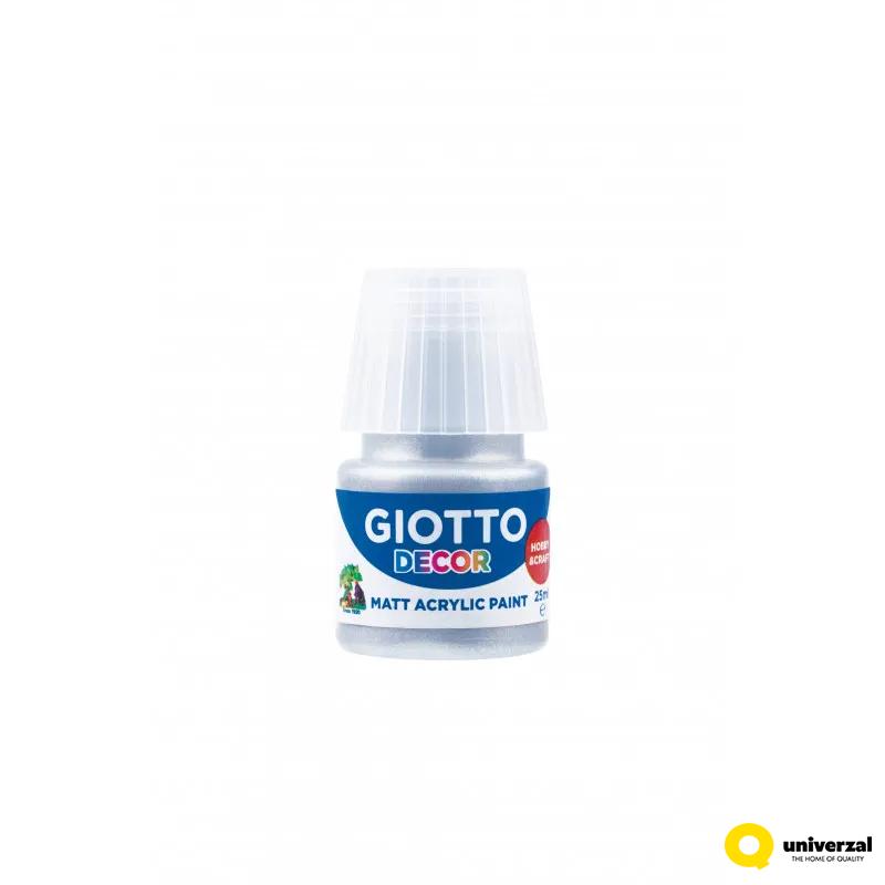 BOJA AKRILNA SREBRNA 25ML GIOTTO DECOR 538150