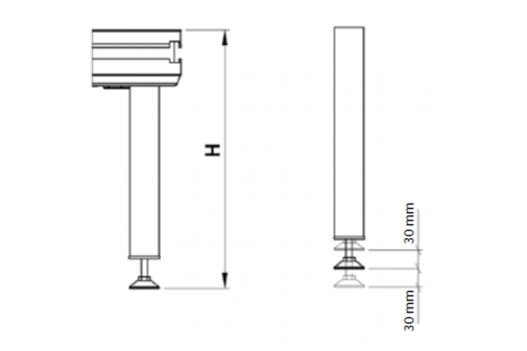 Sixty82 Noga sa stopicama 100cm