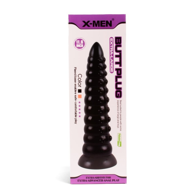X-MEN 11.6 inch Butt Plug Black XMEN000004 / 6930