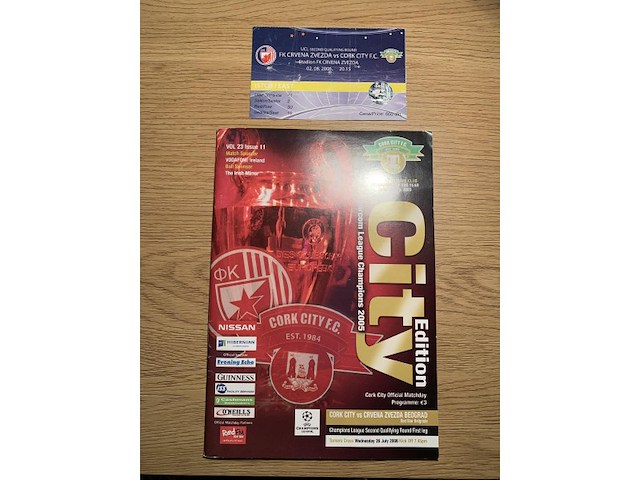 Crvena Zvezda-Cork City ulaznica i program 2006 godina