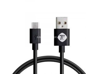 Teracell Plus crni kabl za punjač USB A (muški) na micro USB (muški) 1.2m