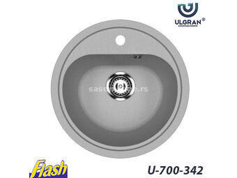 Granitna sudopera usadna okrugla - ULGRAN - U-700 - (4 boje) 342 - GRAFIT