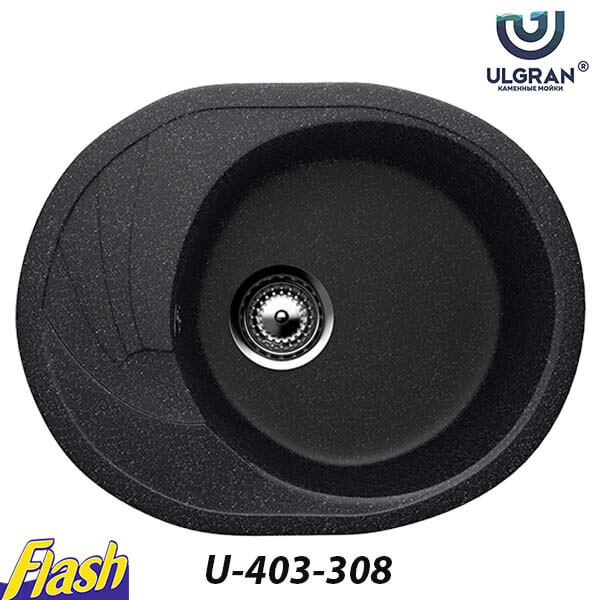 Granitna sudopera usadna okrugla – ULGRAN – U-403 – (3 boje)