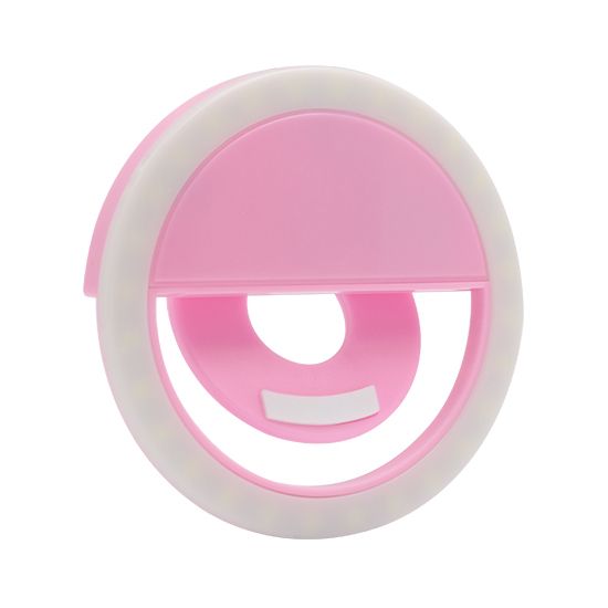 Selfie ring light portable roze