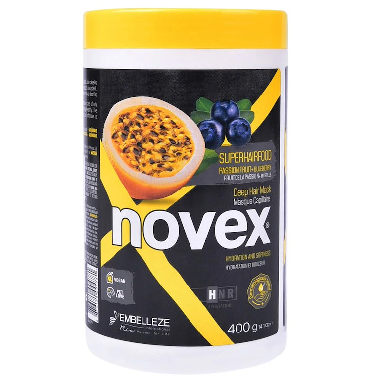 Maska za hidrataciju masne kose NOVEX Passion Fruit & Blueberry 400g