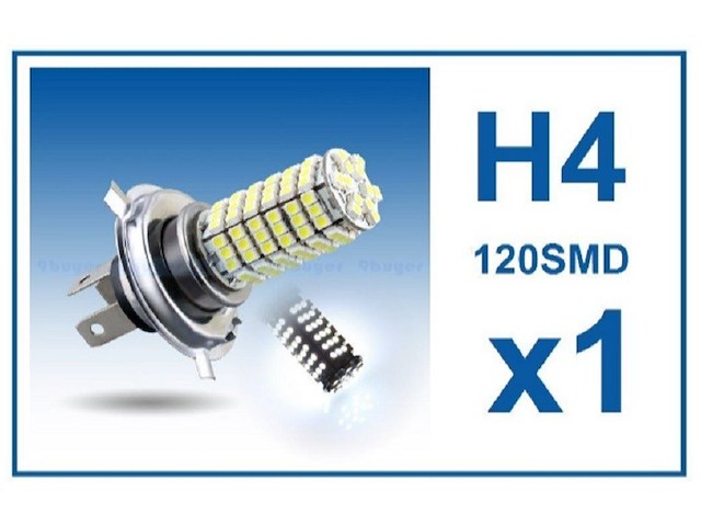 H4 LED Sijalica - 120 SMD diode - 1 komada