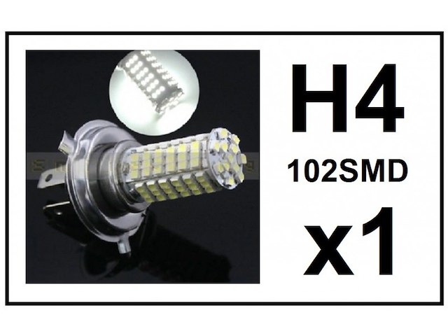 H4 LED Sijalica - 102 SMD diode - 1 komada