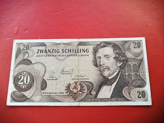 Austrija 20 šilinga 1967
