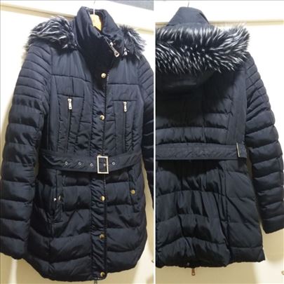 Zimska duža jakna sa krznom