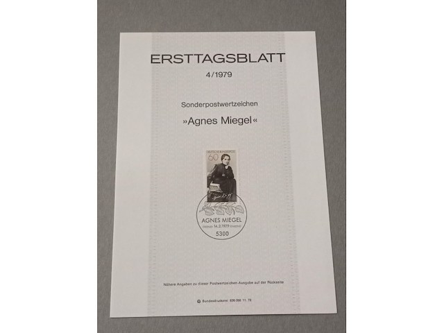 ETB Nemačka  - Agnes Miegel - 1979.g