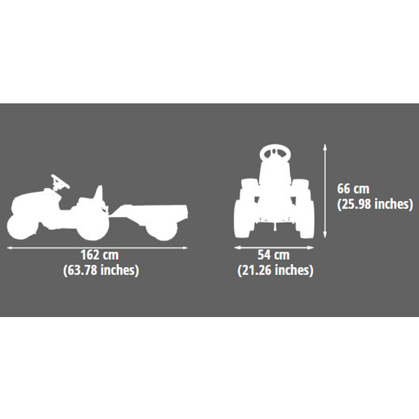 Traktor Falk na pedale sa prikolicom New Holland 3090b