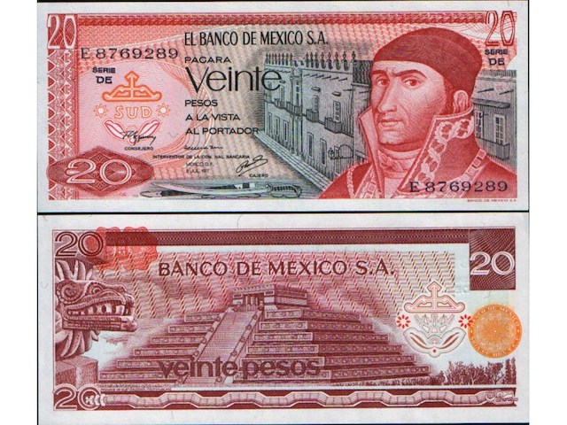 Mexico 20 Pesos 1977. UNC.