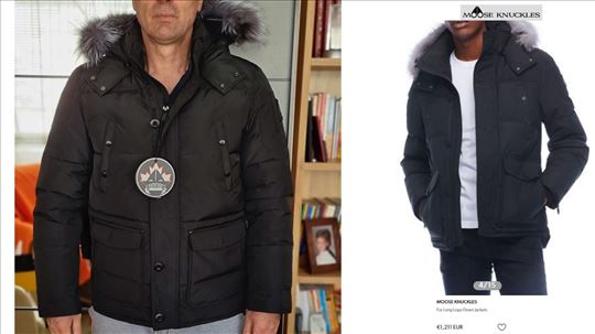 Moose Knuckles crna jakna,original, snizeno,vel.XL