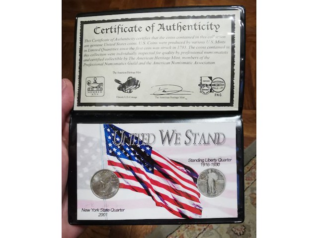 Komplet srebrnjaka, Quarter Dollar sa sertifikatom