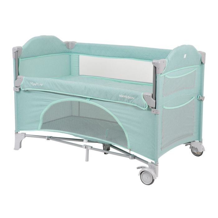 KikkaBoo Prenosivi krevetac II nivoa Milky Way sa spuštajućom stranicom Mint