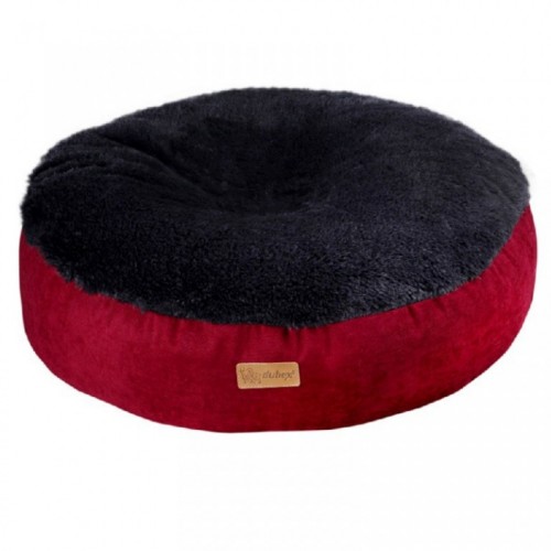 Krevet za psa Suffle okrugli crveno crni