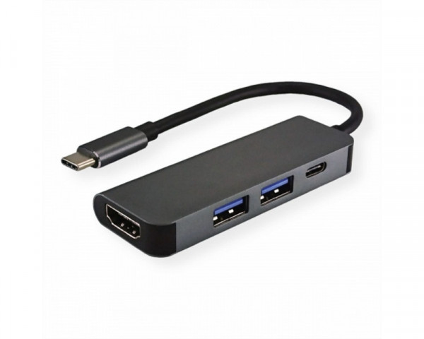 FAST ASIA Adapter-konvertor TIP C na HDMI+ 2xUSB 3.0+ TIP C