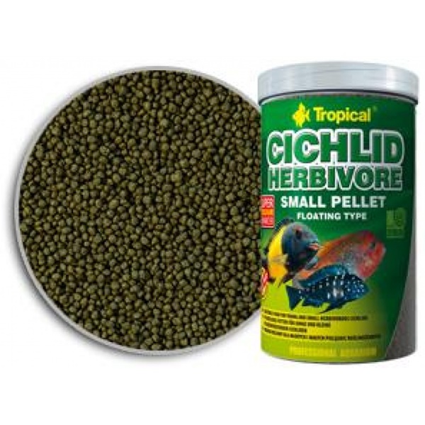 Tropical CICHLID HERBIVORE Small Pellets 250ml