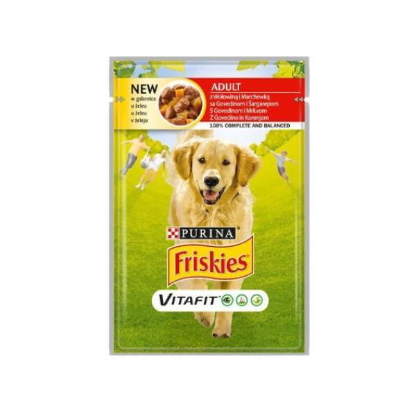 Friskies Dog sos Adult govedina i šargarepa u želeu 100gr