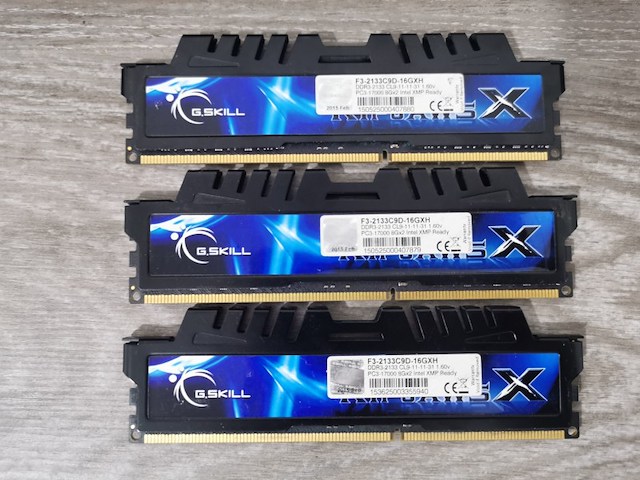 G.SKILL 16GB DDR3 RAM Memorija RipjawsX 2133MHz CL9-11-