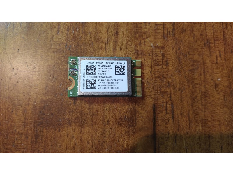 Wireless kartica BCM943142YHN , skinuta sa HP 15-AF