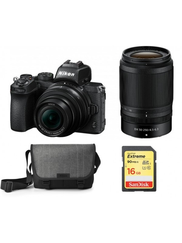Nikon Z 50 Promo Kit
+16-50mm VR
+50-250mm VR
+bag +16GB card