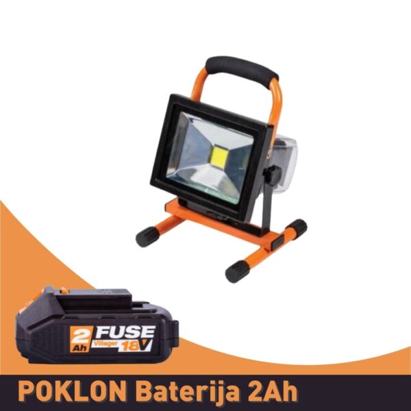 VILLAGER Fuse akumulatorski reflektor VLN 9320 + POKLON FUSE baterija 2.0Ah