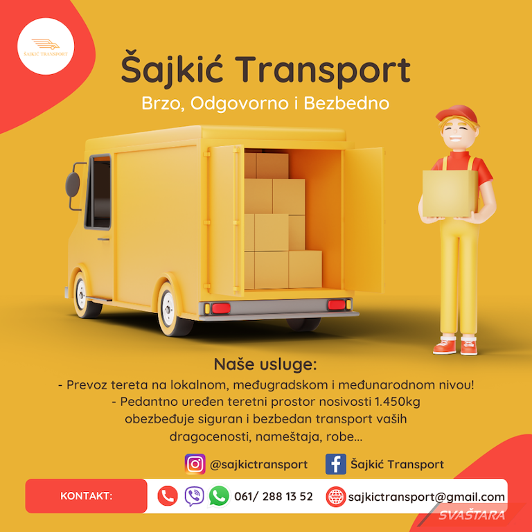 Prevoz robe, selidbe - Šajkić Transport