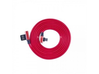 Kabl USB 2.0 - Micro 1.5 m 90° Red