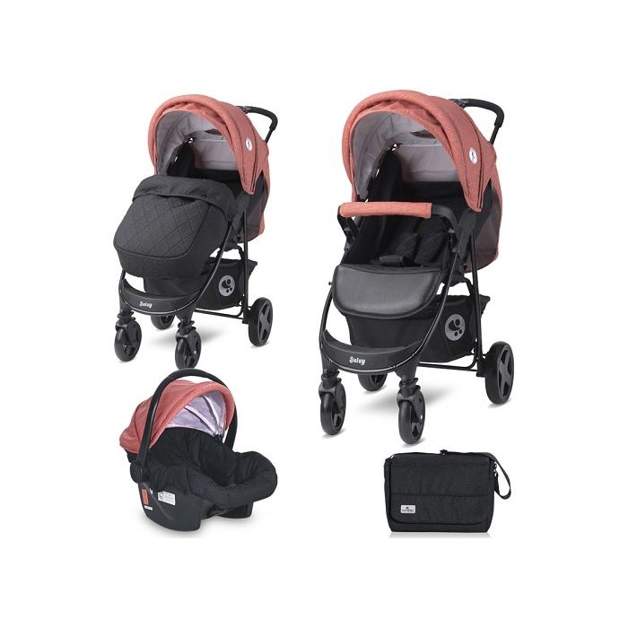 LORELLI KOLICA ZA BEBE DAISY BASIC SET BLACK &GINGER ORANGE