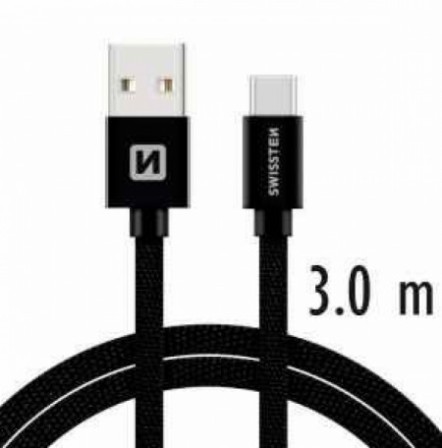 SWISSTEN USB Data Cable 3m Type C (Crna)