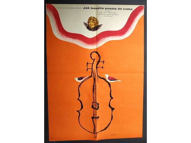 poljski plakat GRABOWSKI 1968 violončelo