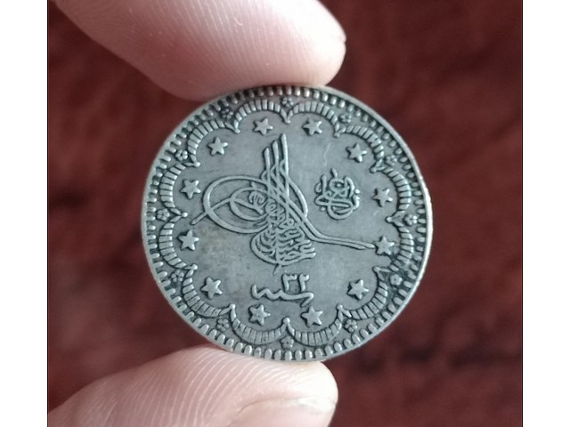 5 Kurus  Abdülhamid II 1293. (1906.) XF