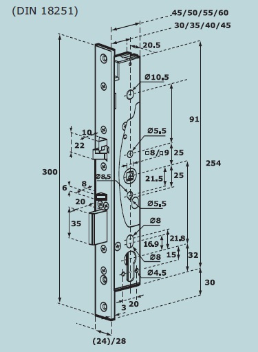 Brava motorna EL420 35/24 za profilna vrata ABLOY