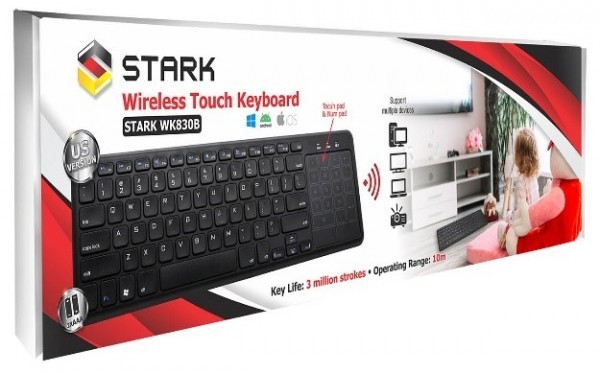 STARK Bežična tastataura WK830B US crna (wireless)