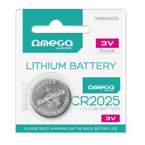 OMEGA OMBCR2025 BATERIJA BLISTER 5/1 3V (ODC)